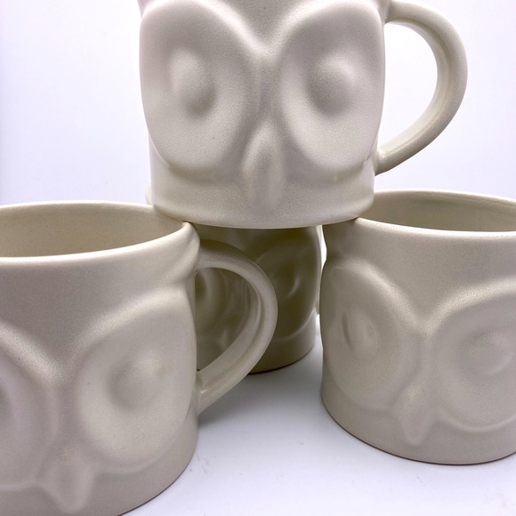 Pottery Barn | Dining | Pottery Barn Owl Stoneware Mugs Set Of 4 | Poshmark